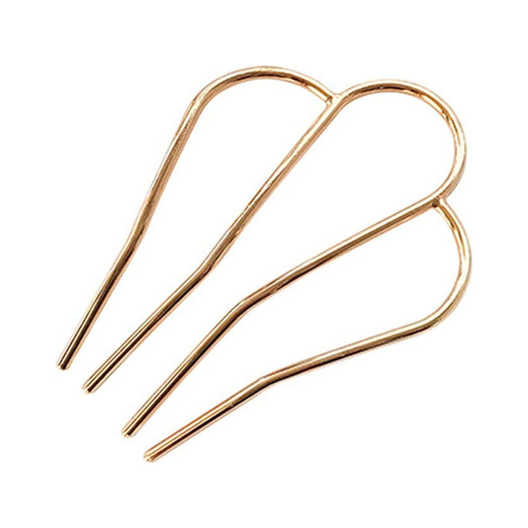 Fashion U Shape Gold Hair Side Combs Silver Hair Tools Elegant Rose ...