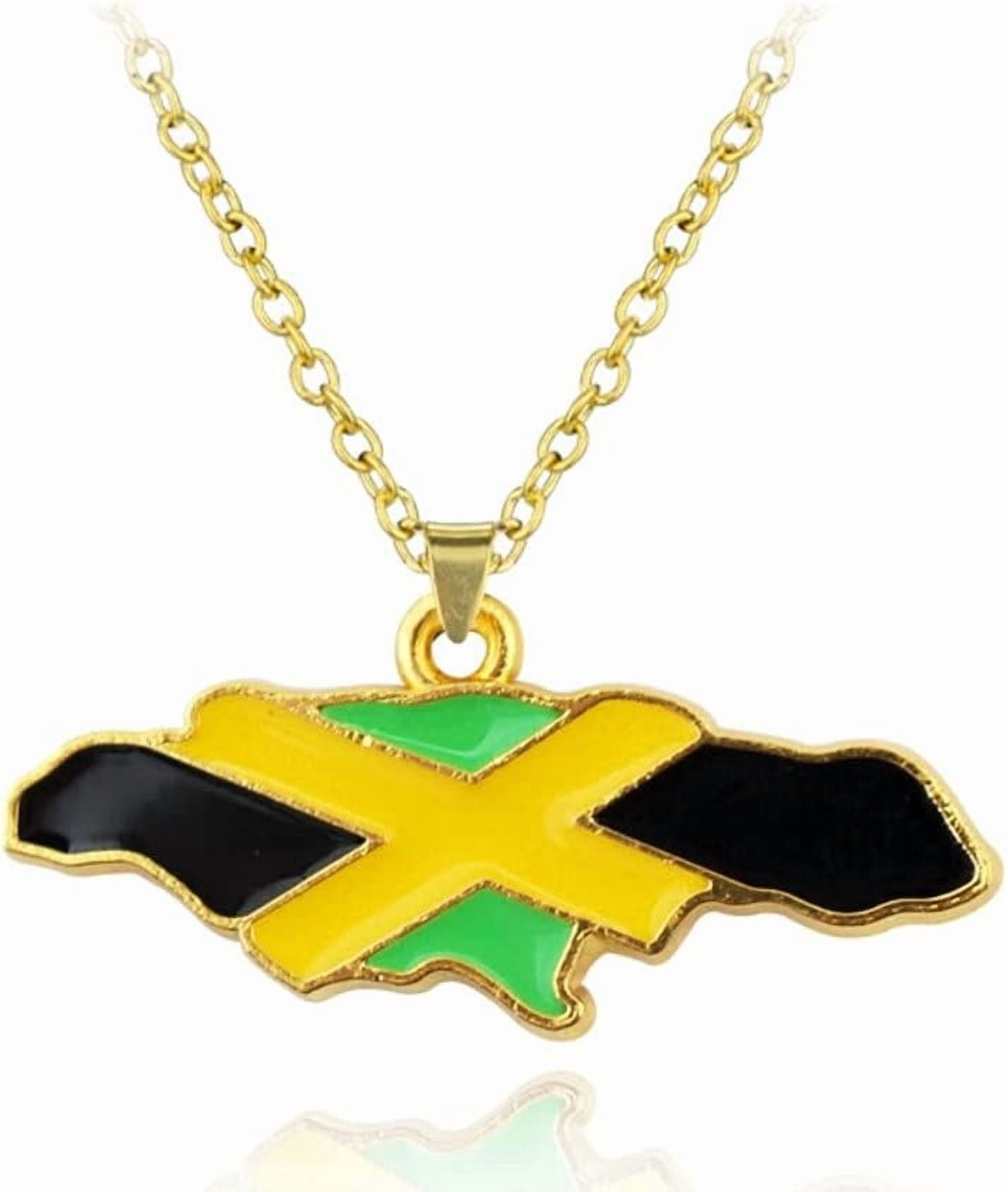 Fashion Unisex Country Country's Flag Map Gold Pendant Necklaces[l766 ...