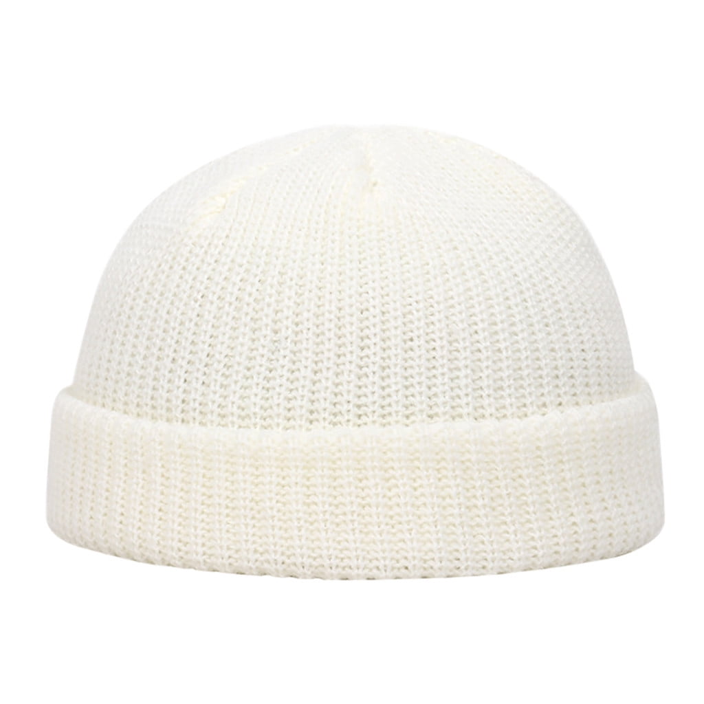 Fashion Unisex Keep Warm Winter Casual Knitted Hat Wool Hemming Hat Ski ...