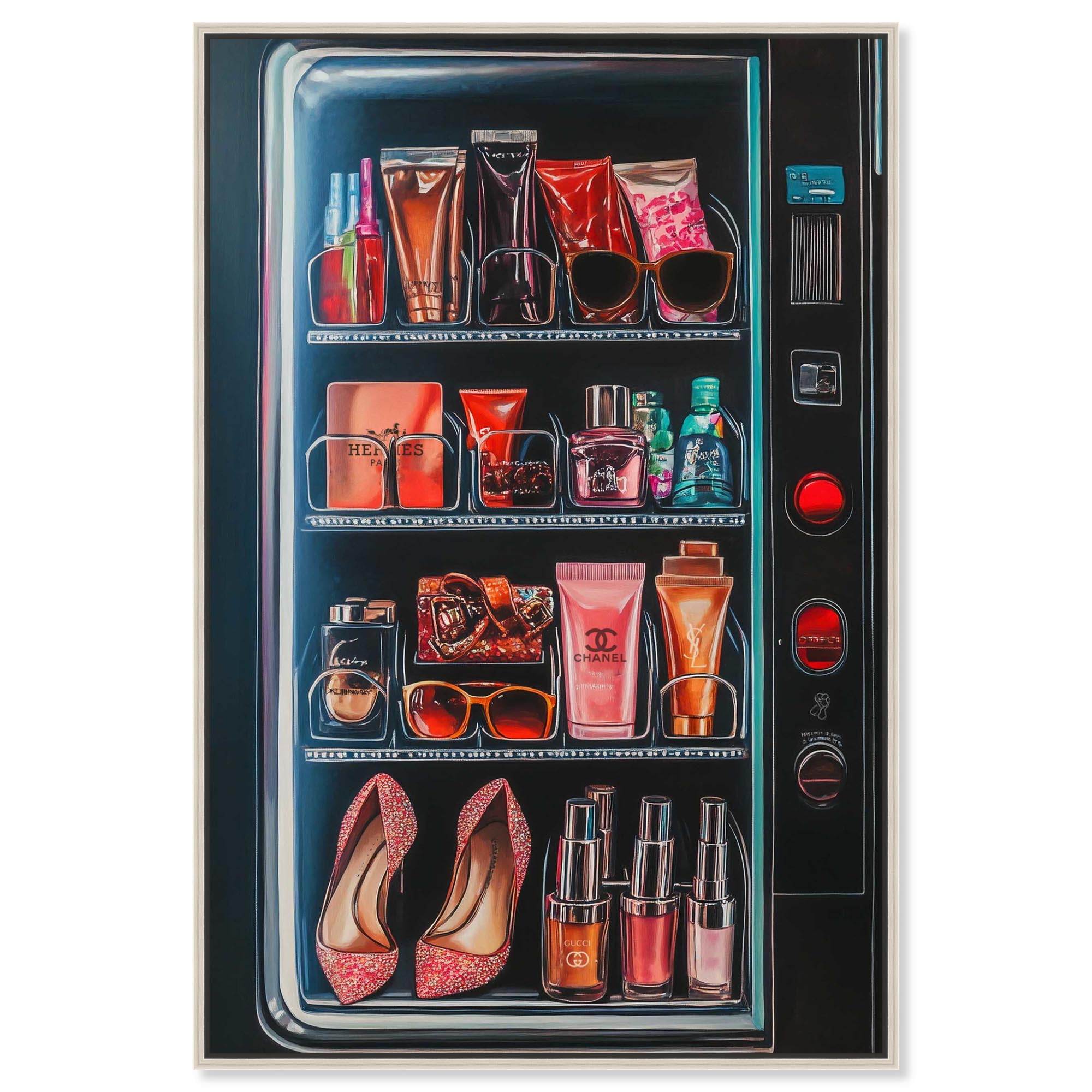 Fashion Vending Machine Canvas Fashion Posters by Art Remedy, Silver ...