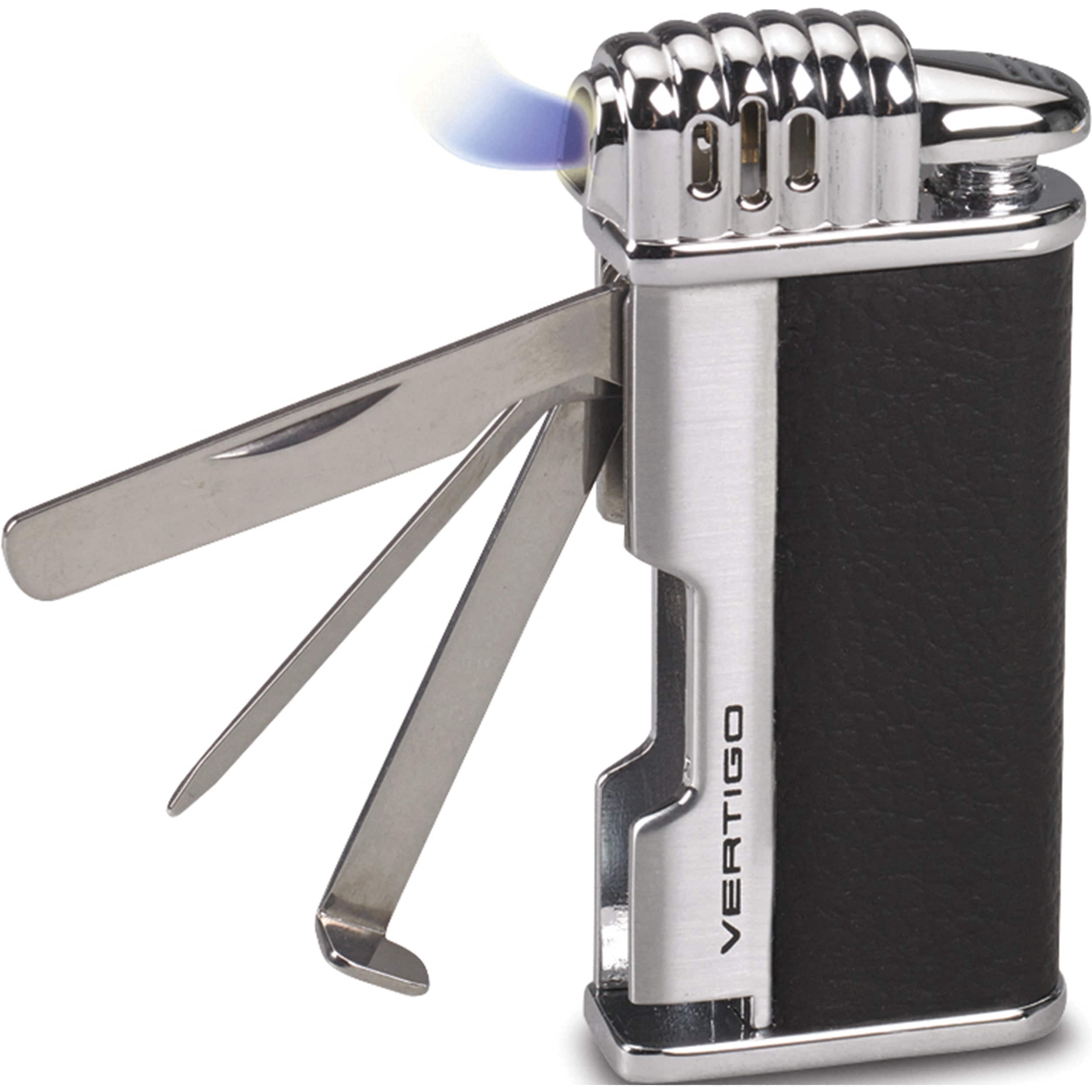Fashion Vertigo Puffer Black And Polished Chrome Traditional Flame Pipe ...