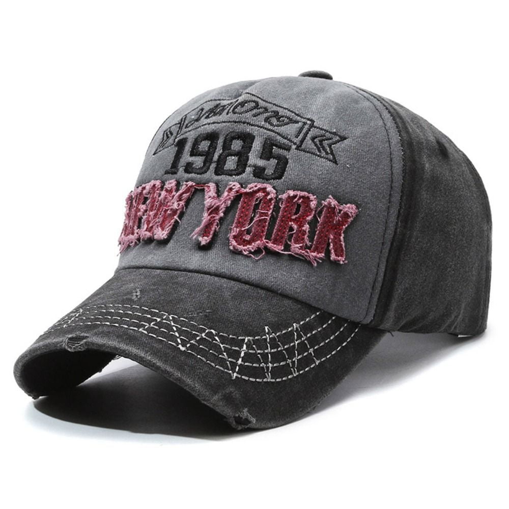 Fashion Vintage NEW YORK 1985 Distressed Faded Man Women Outdoor Sports ...