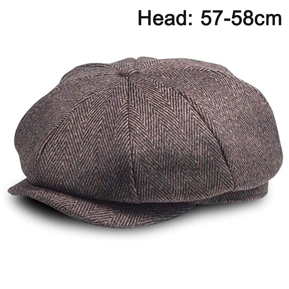 Fashion Vintage Wool Blended Beret Casual Short Brim Cap Beret flat Top ...
