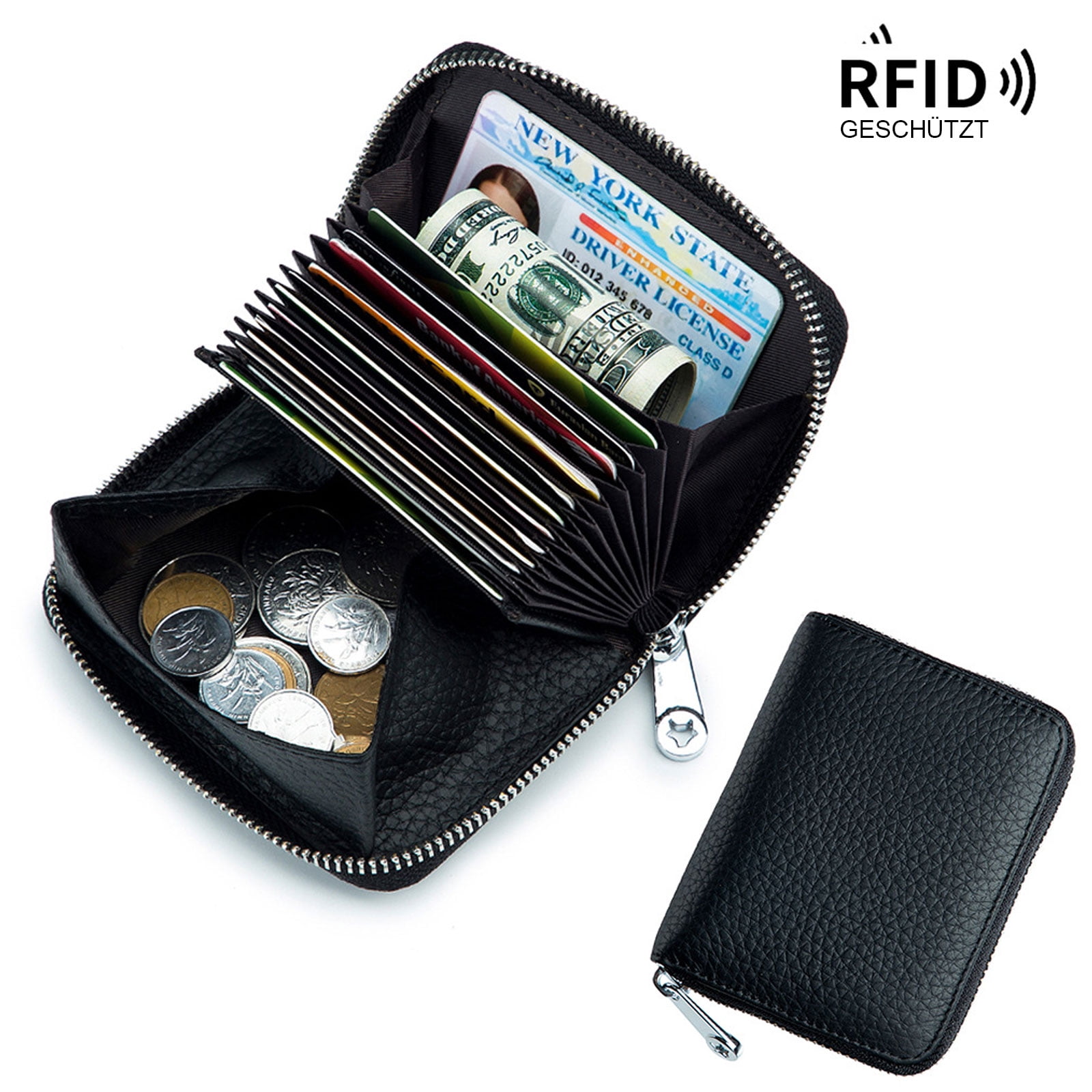 Fashion Wallet for Women RFID-Leather Wallet Pocket Wallet Hangbag for ...