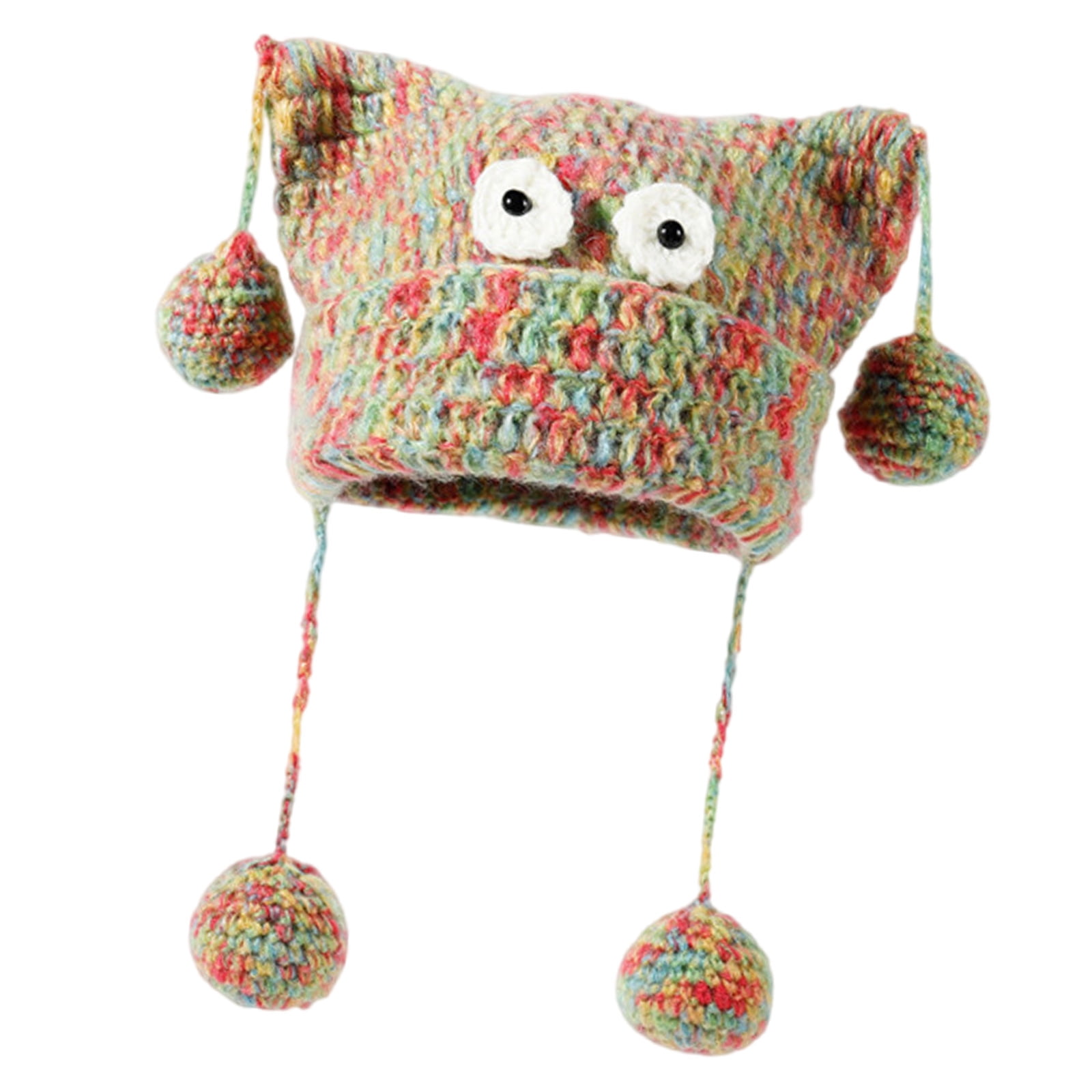 Fashion Warm Hat with Cats Ear Popular Colorful Skull Hat Autumn Winter ...