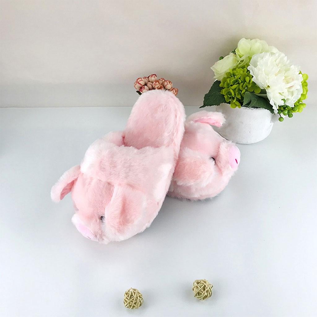 Fashion Warm Slippers, Pink -Slip Soft Shoes ,Cozy Animal Plush Cute ...