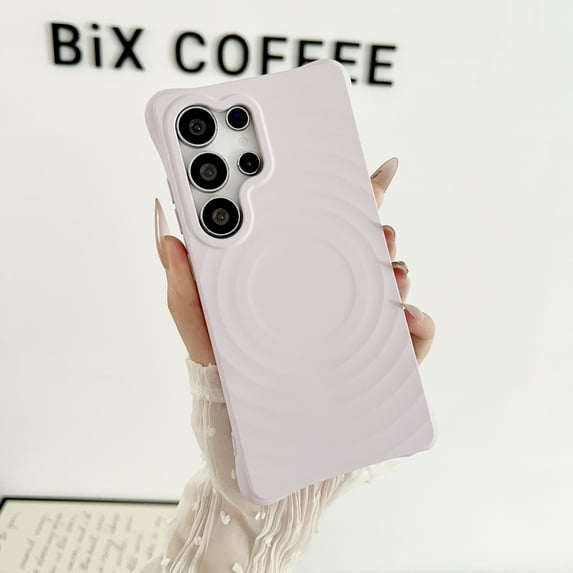Fashion Water Ripple Silicone For Magsafe Magnetic Case For Samsung S25 ...
