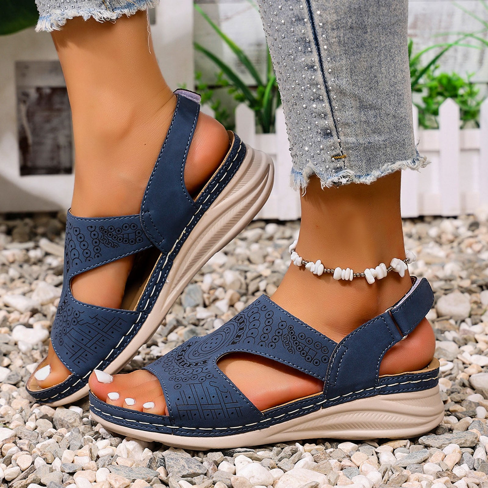 Fashion Wedge Orthopedic Sandals for Womens Plus Size Casual Style ...
