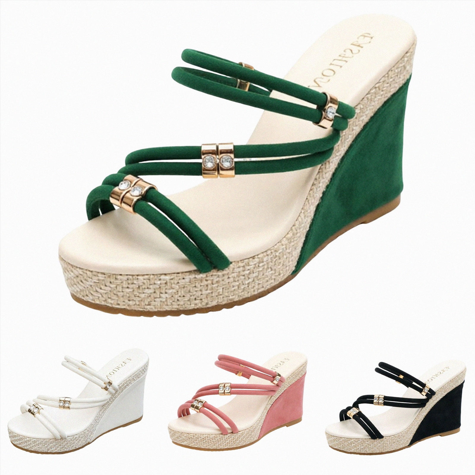 Fashion Wedge Sandals for Women Summer Casual Non Slip Peep Toe ...