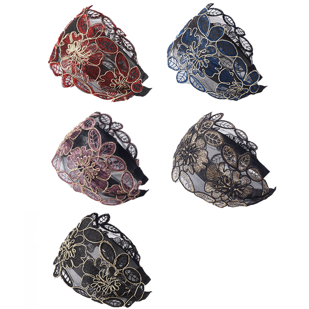 Fashion Wide Lace Headband Hair Band with Teeth for Women and Girls ...