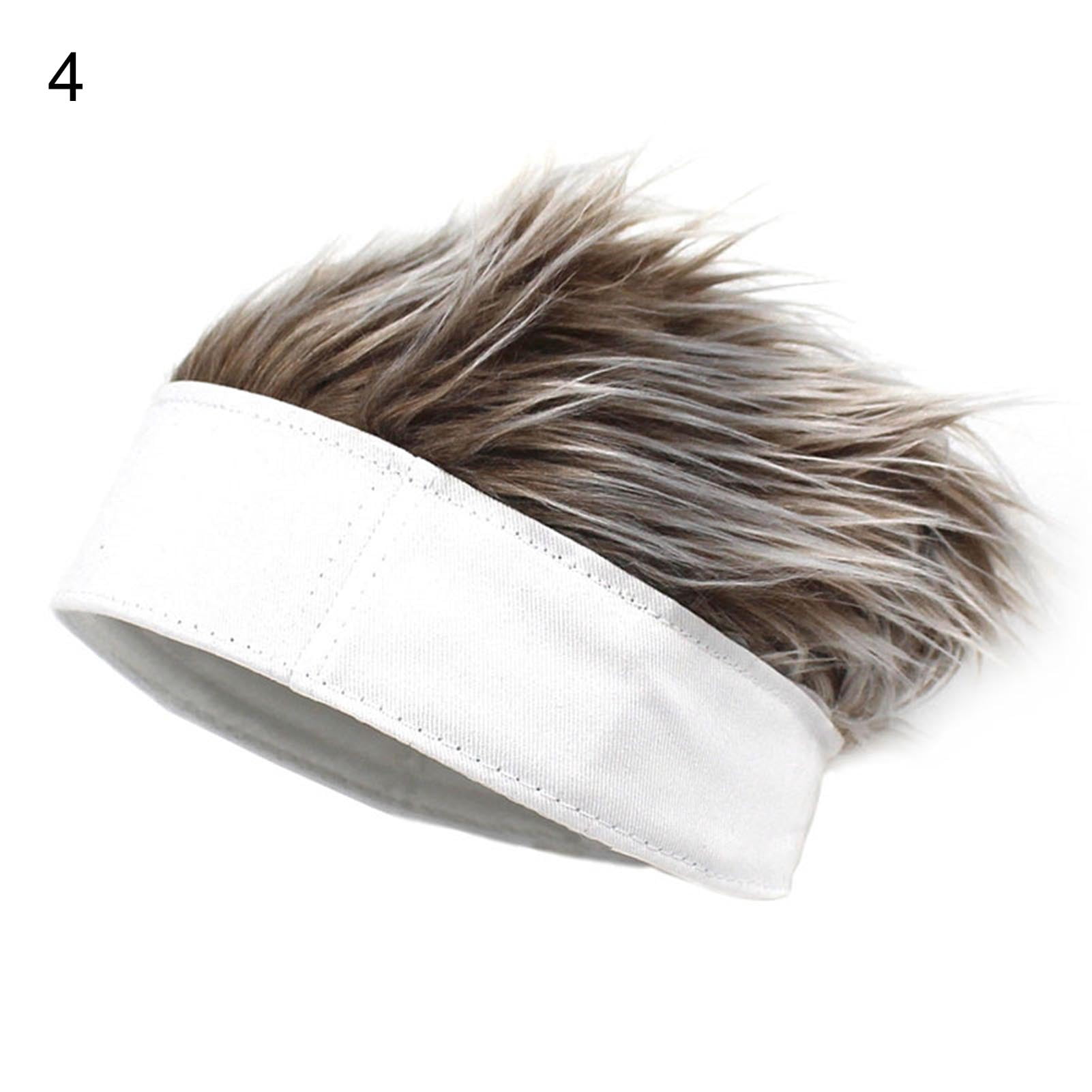 Fashion Wig Hat Curved Brim Easy to Wear Comfortable Male Fake Hair Cap ...