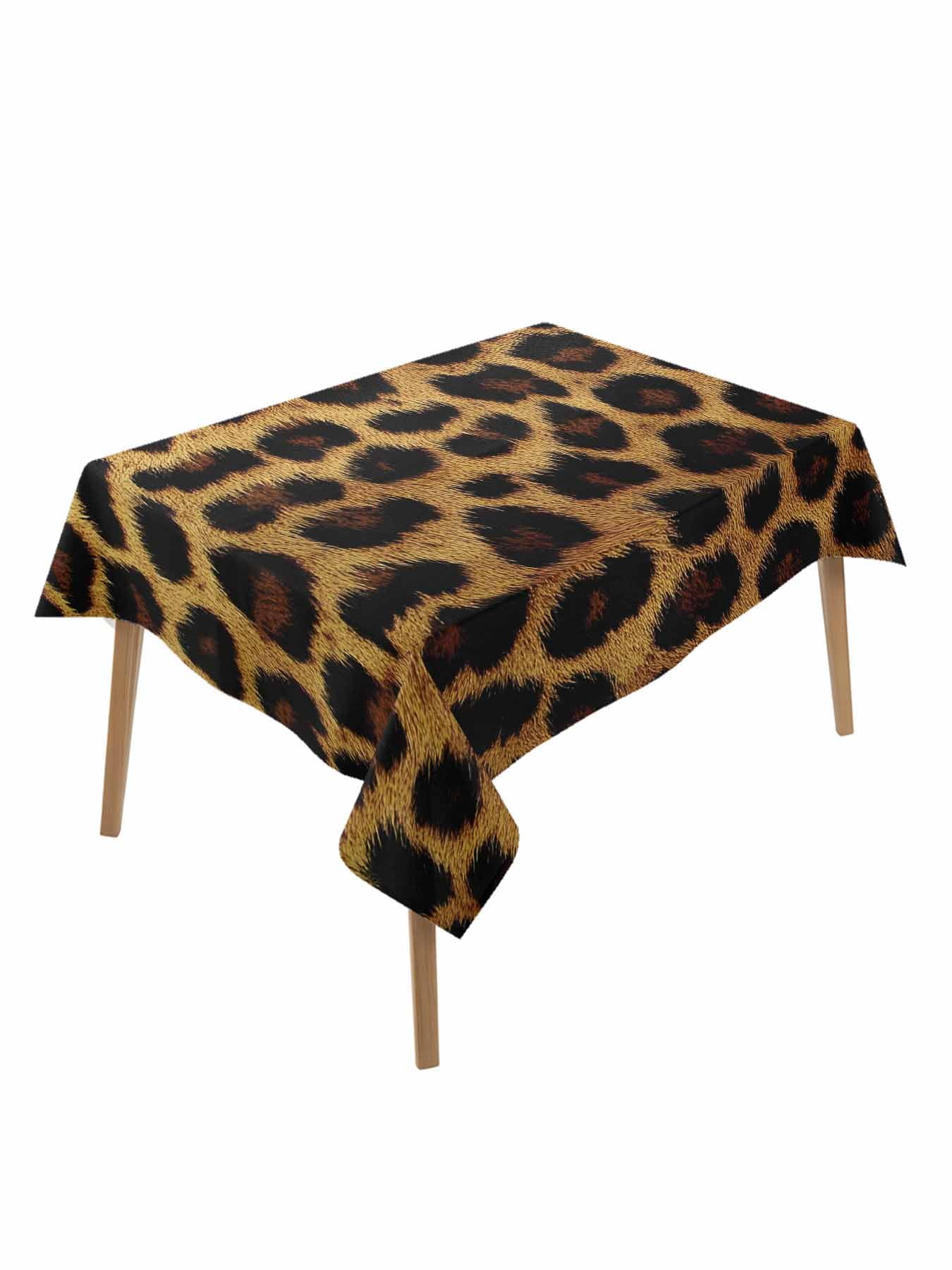Fashion Wild Animal Table Cloth 60x84 Inch Rectangle, Vintage Brown ...
