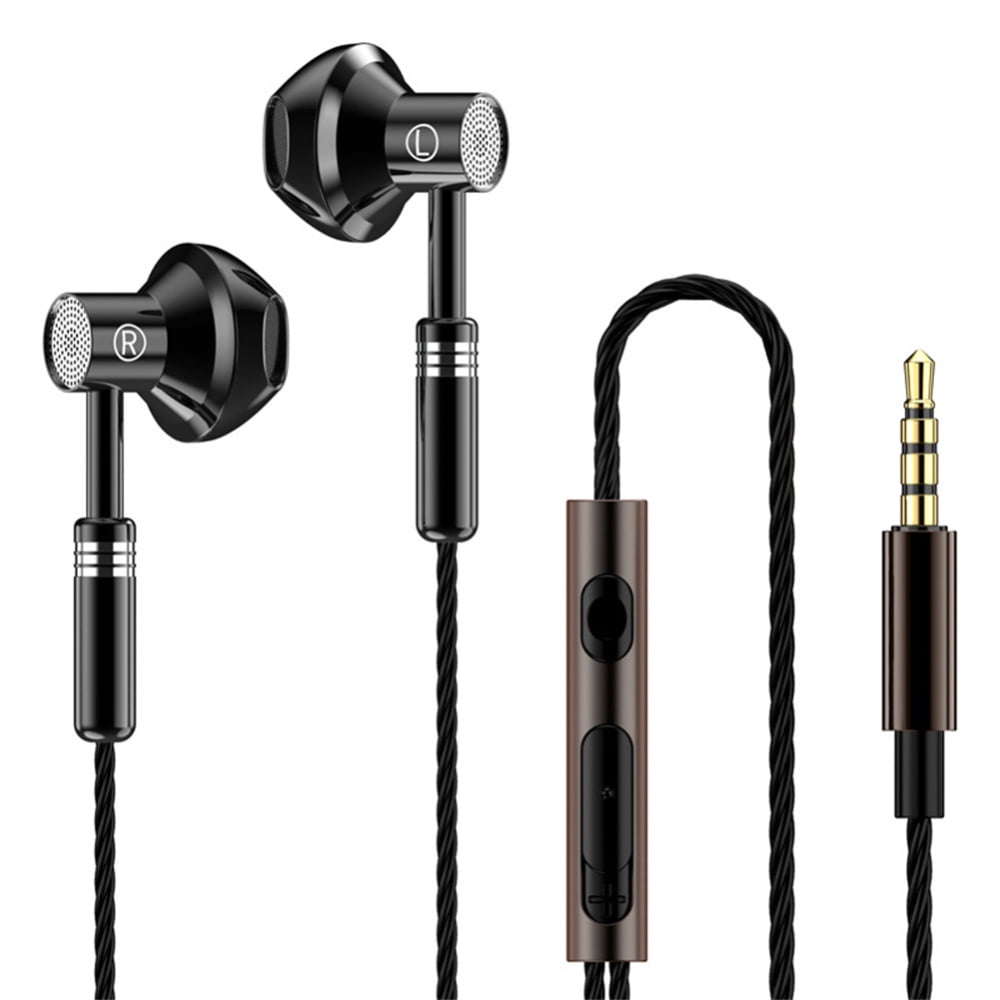 Fashion Wire-controlled Earphone 3.5mm Round Hole Headset Subwoofer ...