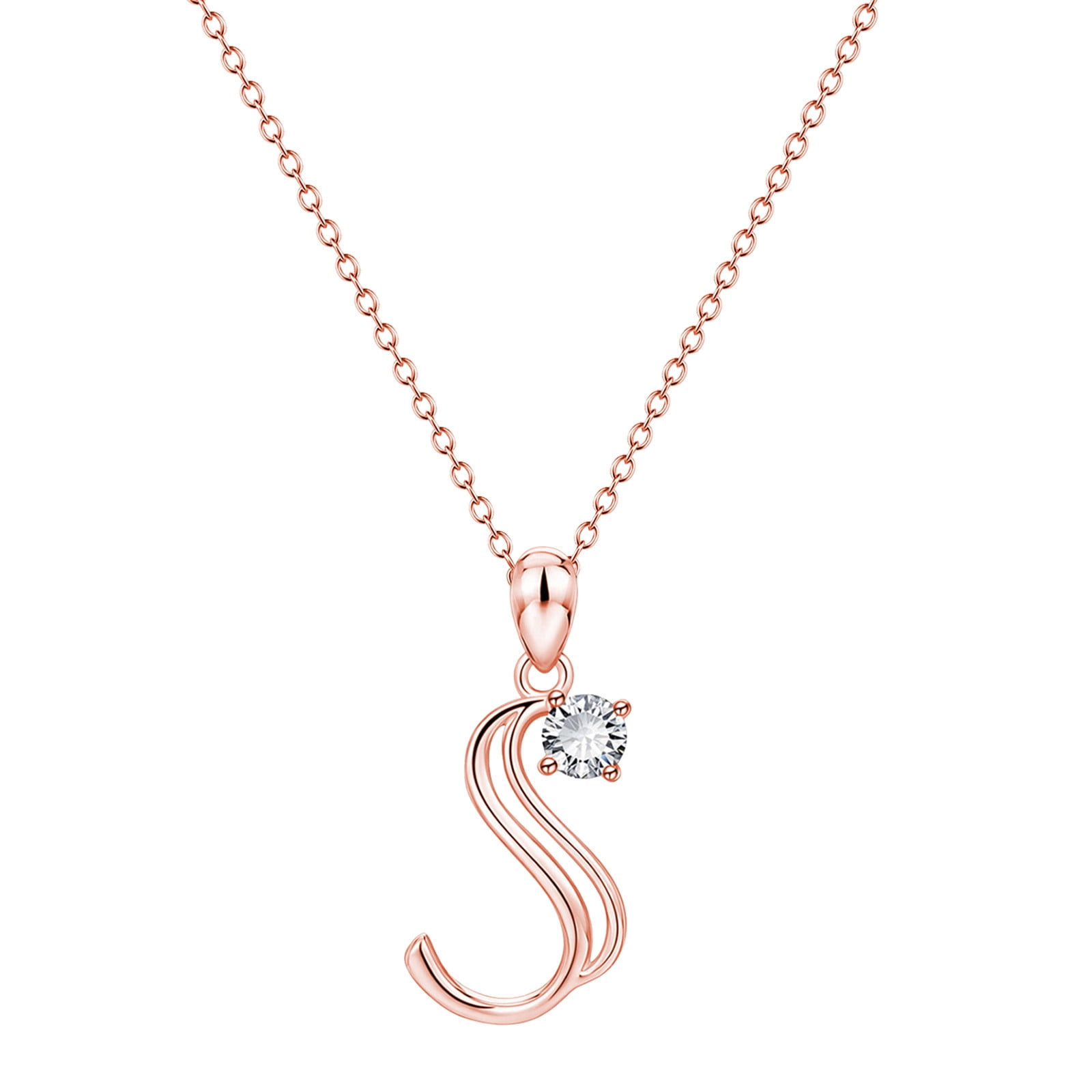 Fashion Women Gift 26 English Letter Name Chain Pendant Necklaces ...