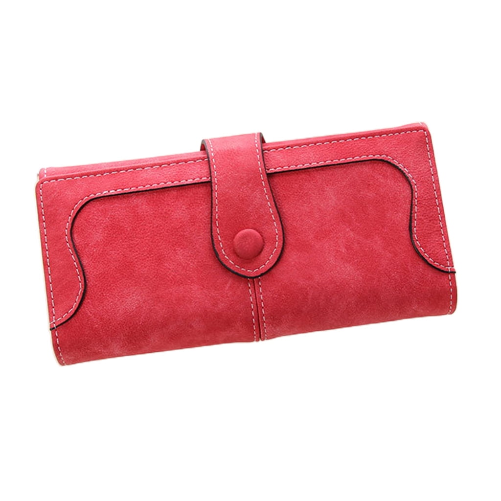 Fashion Women PU1eatherClutch Long Matte Wallet Card Holder Phone Pouch ...