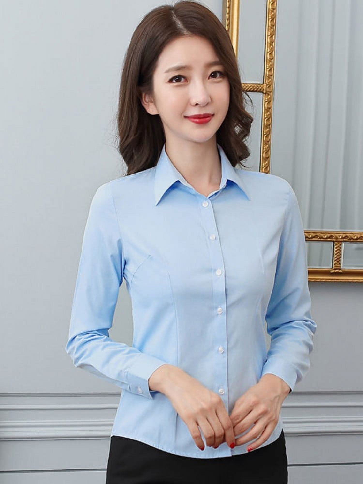 Fashion Women Shirt White Shirt Female Long-sleeve Professional Shirt Formal Dress Large Size ...