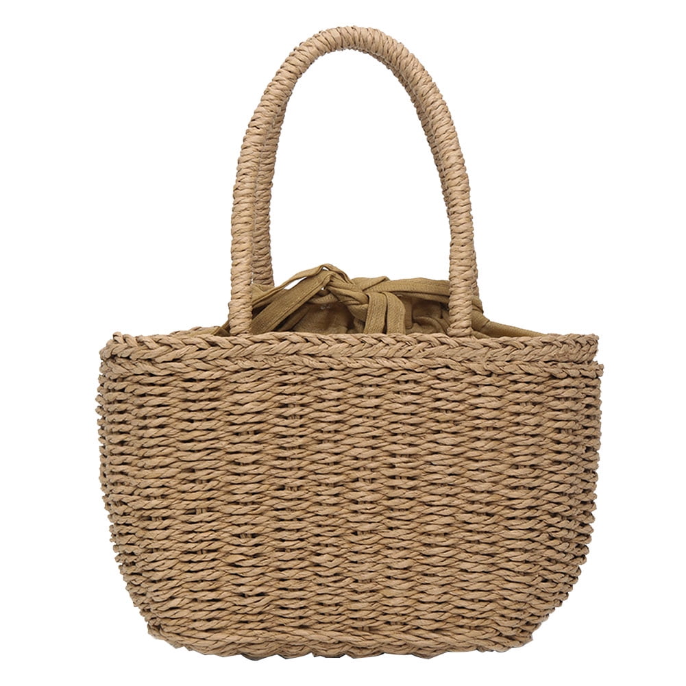 Fashion Women Straw Weave Handbag Shopping Beach Travel Basket Bag ...