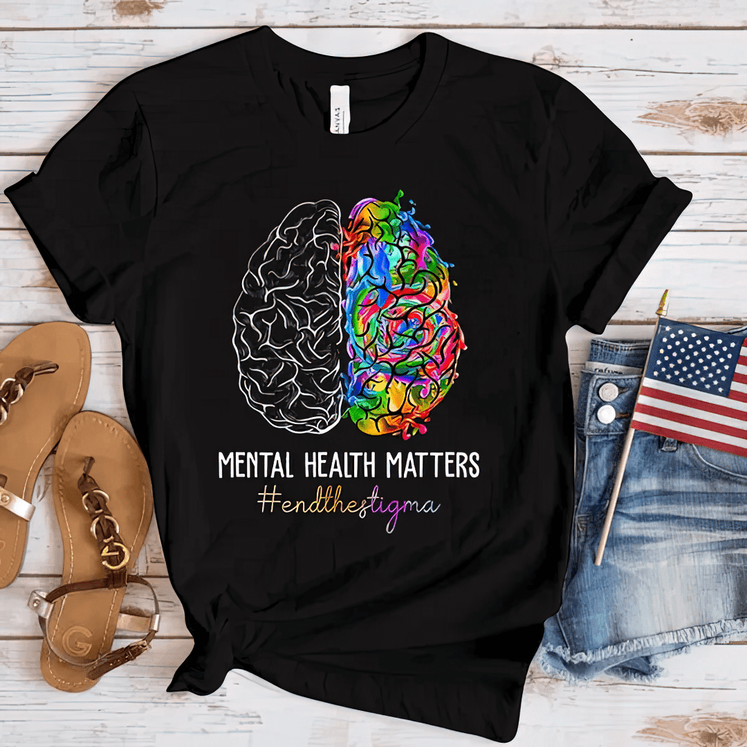 Fashion Women T Shirts Mental Health Awareness Mental Health Matters ...