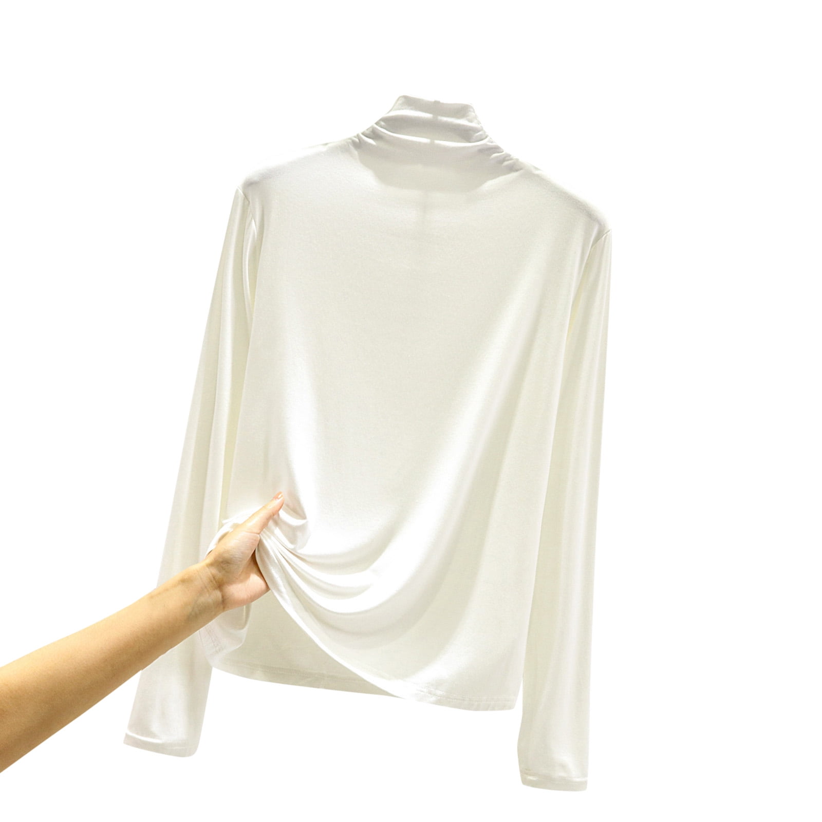 Fashion Women Thermal Top Shirt Women Casual Turtleneck Solid Color ...