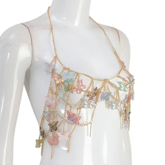 Fashion Women's Butterfly Pendant Body Chain Necklace Comfortable And ...