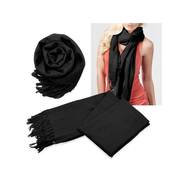 Fashion Women's Pashmina Silk Scarf - Versatile, Soft, Warm, Luxury ...