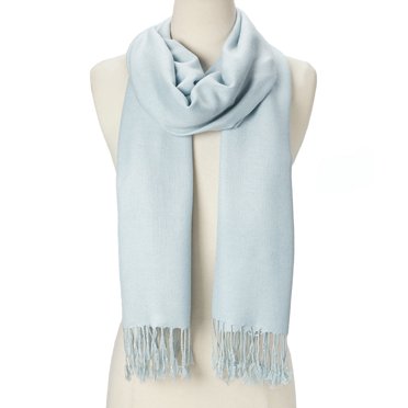 Light Grey Solid Scarfs for Women Fashion Warm Neck Womens Winter ...
