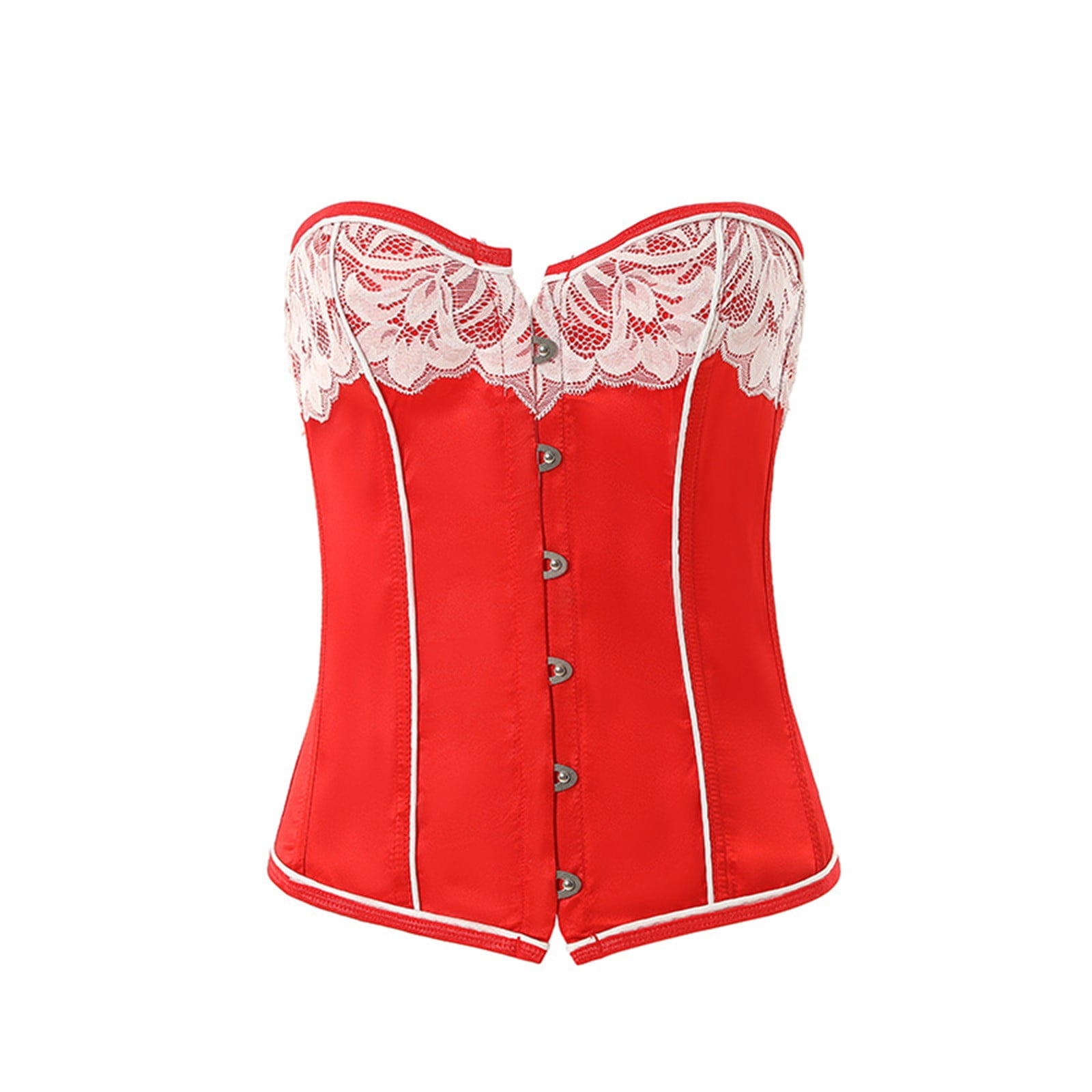 Fashion Women's Sexy Steampunk Gothic Faux Leather Corset Corset ...