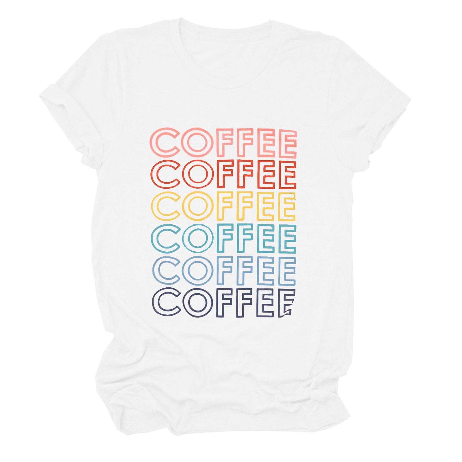 Fashion Women's T-Shirts Casual Print Short Sleeve Tunic O-Neck Blouse ...