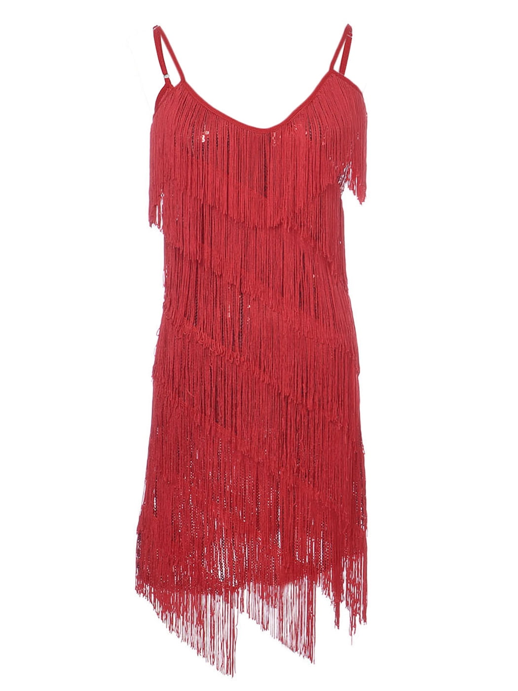 Fashion Womens Fringe Sequin Strap Backless 1920s Flapper Party Mini ...