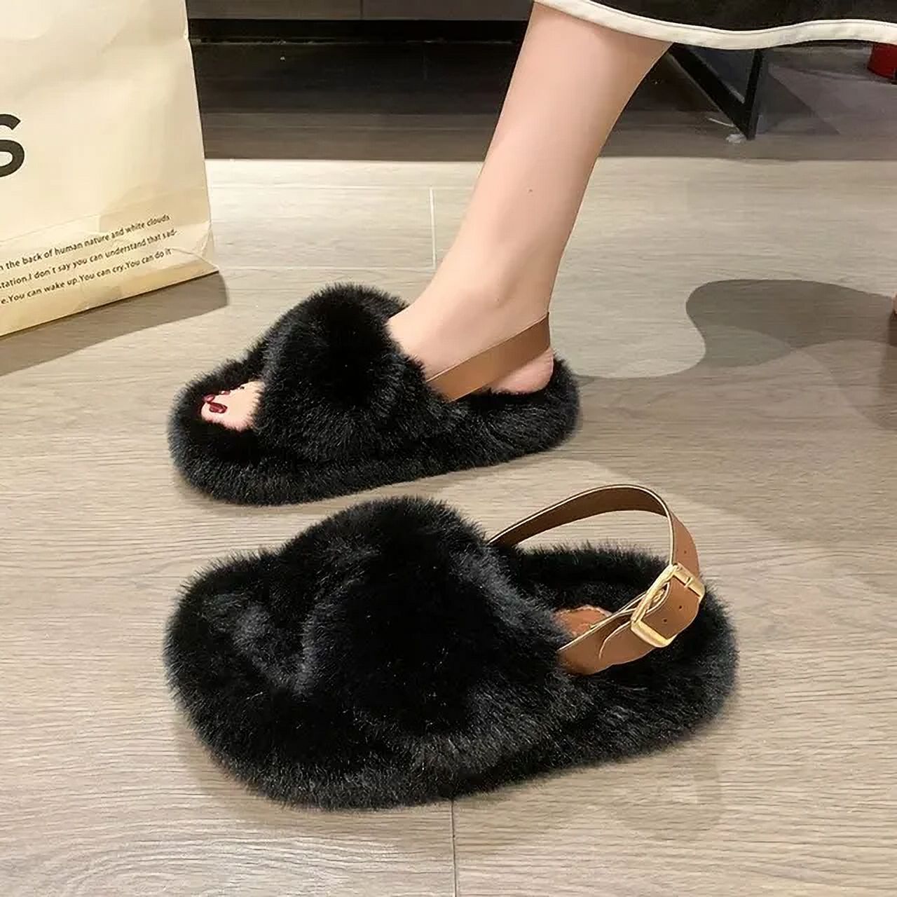 Fashion Womens Shoes 2023 Female Sandal Fur Heels Luxury New Girls ...