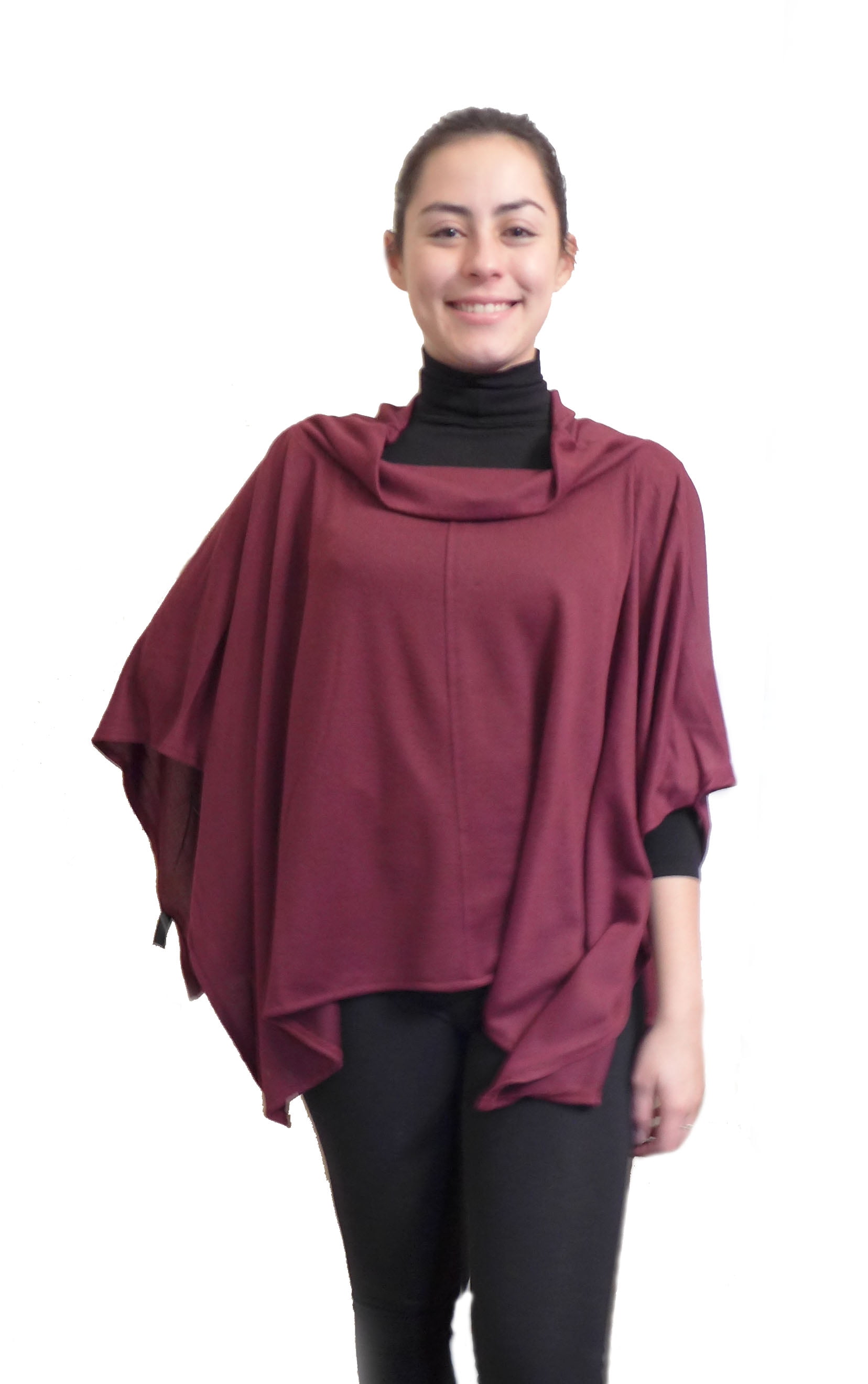 Fashion Womens Tassels Poncho Cape Cardigan Shawl Wrap Knit Sweater ...