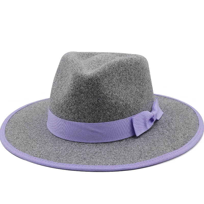 Fashion Wool Men Women Feather Fedora Hat For Winter Autumn Church ...