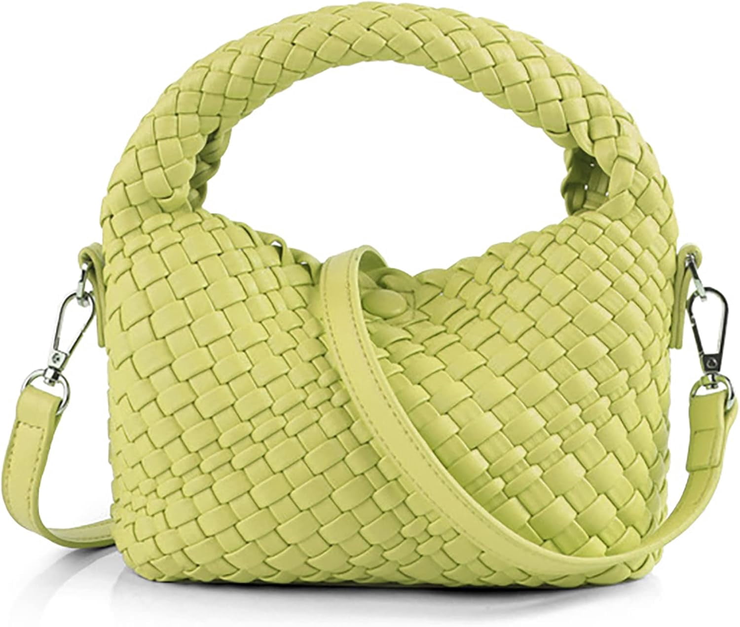 Fashion Woven Handbag For Women, Small Leather Crossbody Tote Bag with ...
