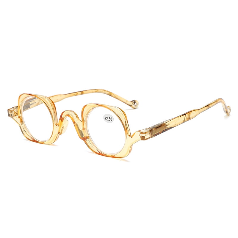 Fashion Yellow Clear Frame Reading Glasses Personality Retro Featured ...