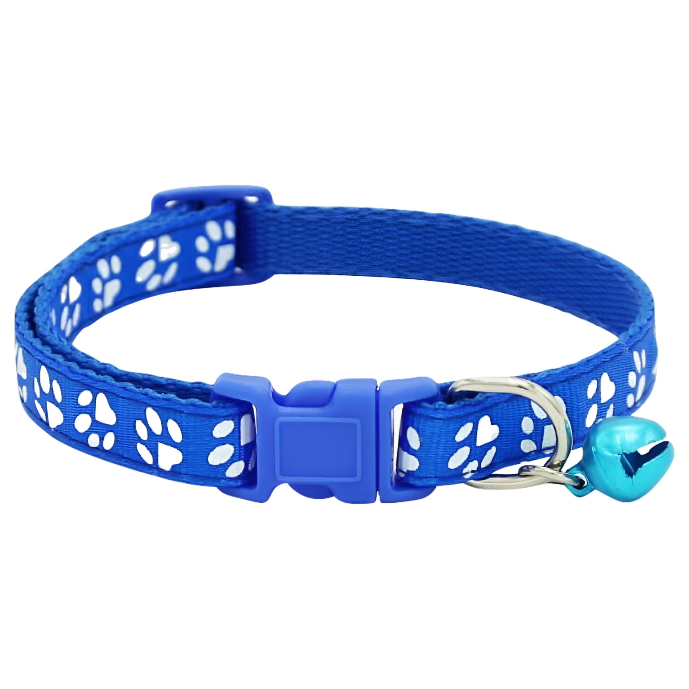 Fashion cute bell pet collar Teddy Bomei dog cartoon footprint cat ...