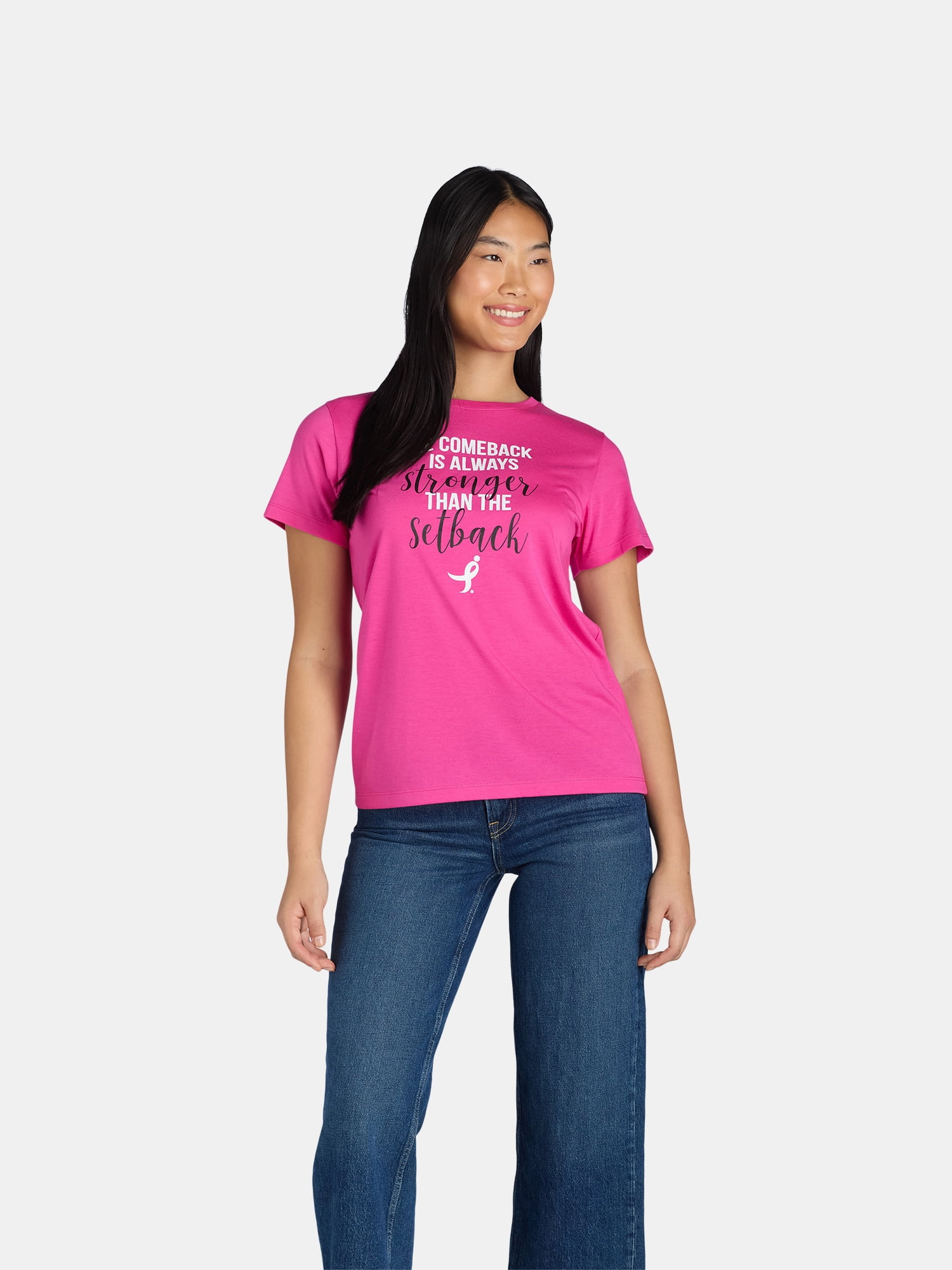 Susan G. Komen Women’s Comeback Graphic Tee with Short Sleeves, Sizes S ...