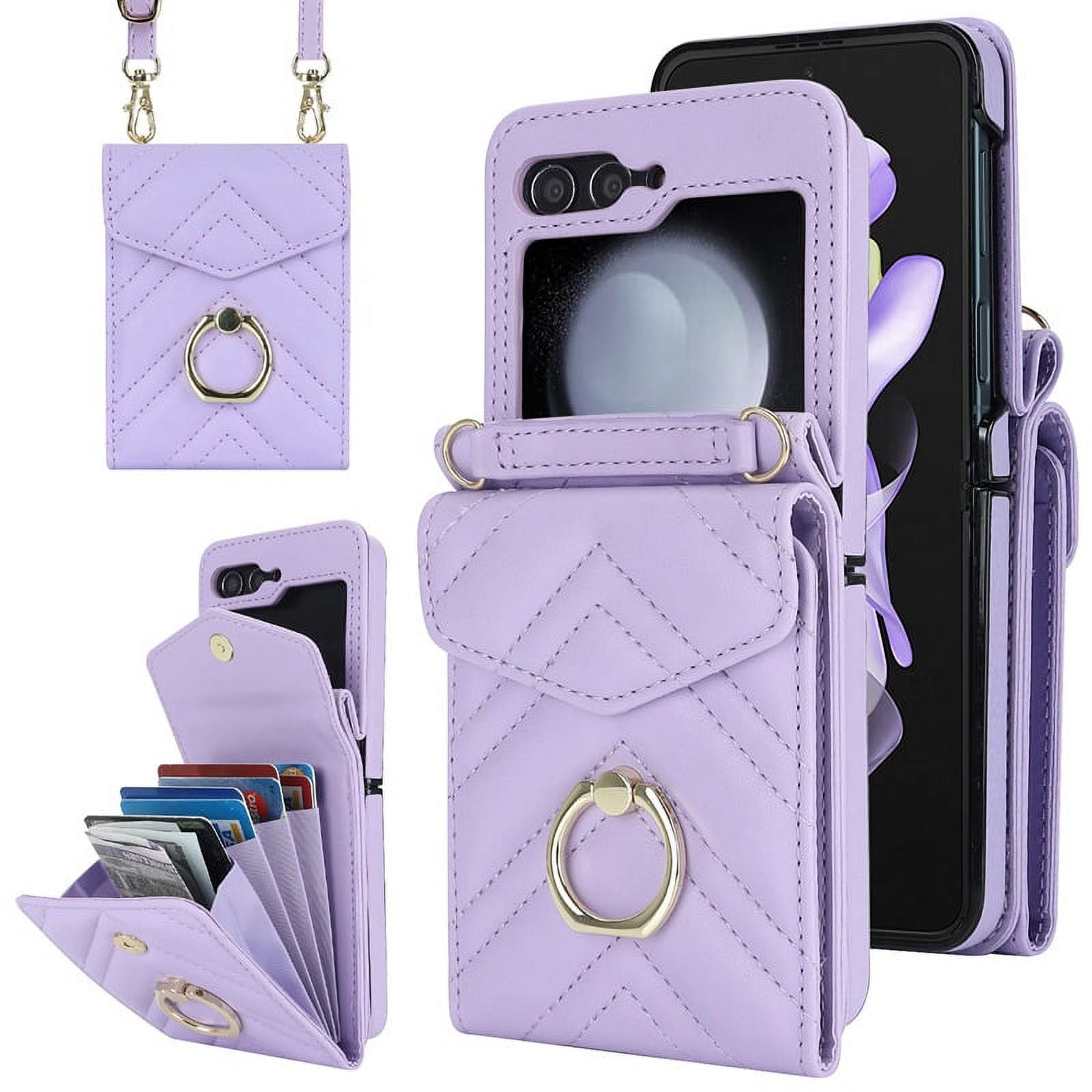 Fashion leather wallet phone case suitable for Moto Razr 40, lanyard ...