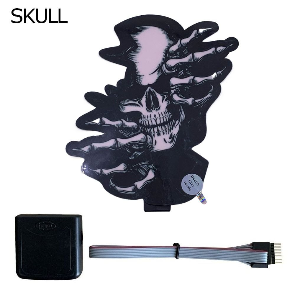 Fashion led car sticker windshield sticker car decal auto/moto safety ...