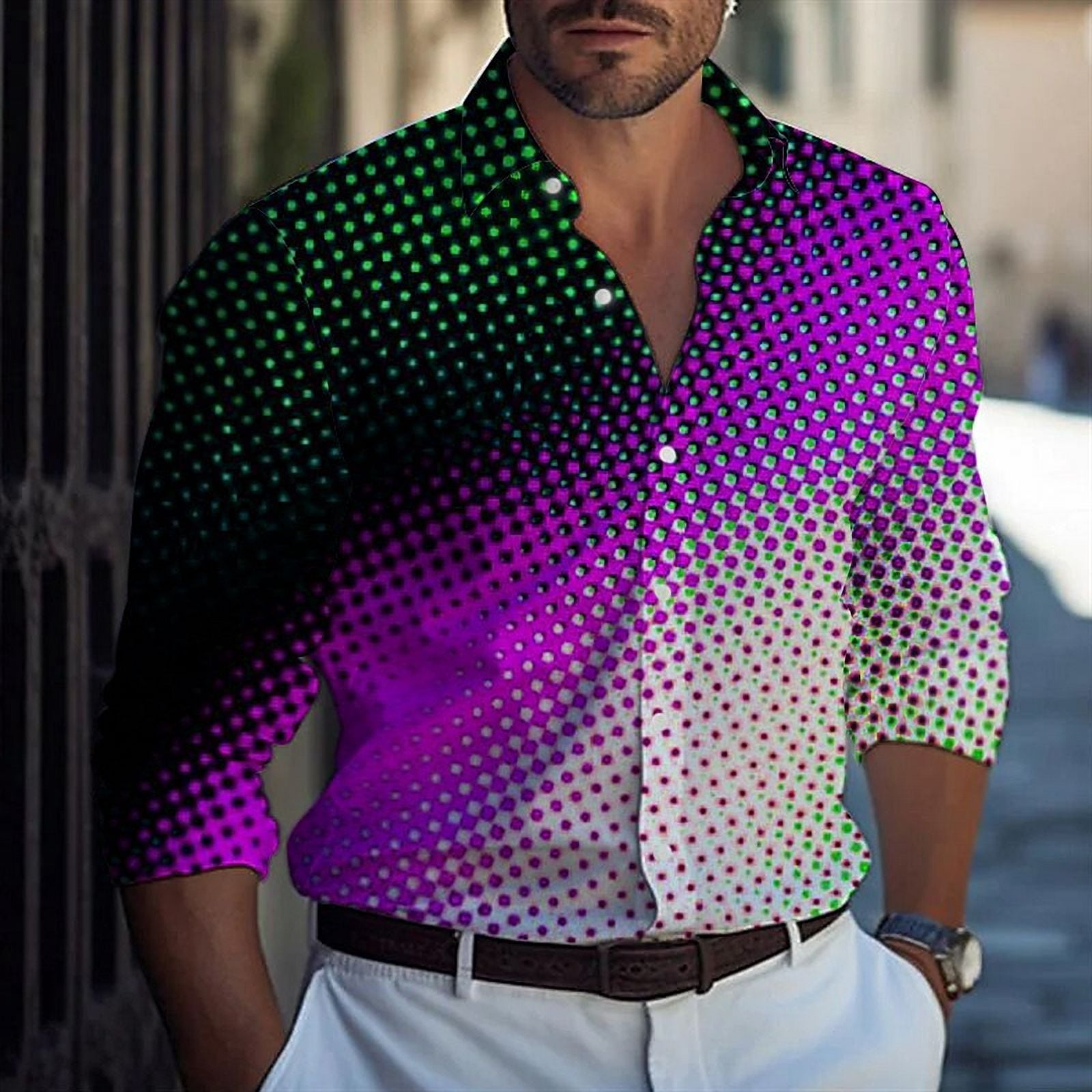 Fashion new dotted circle color change with elegant and trendy men's ...
