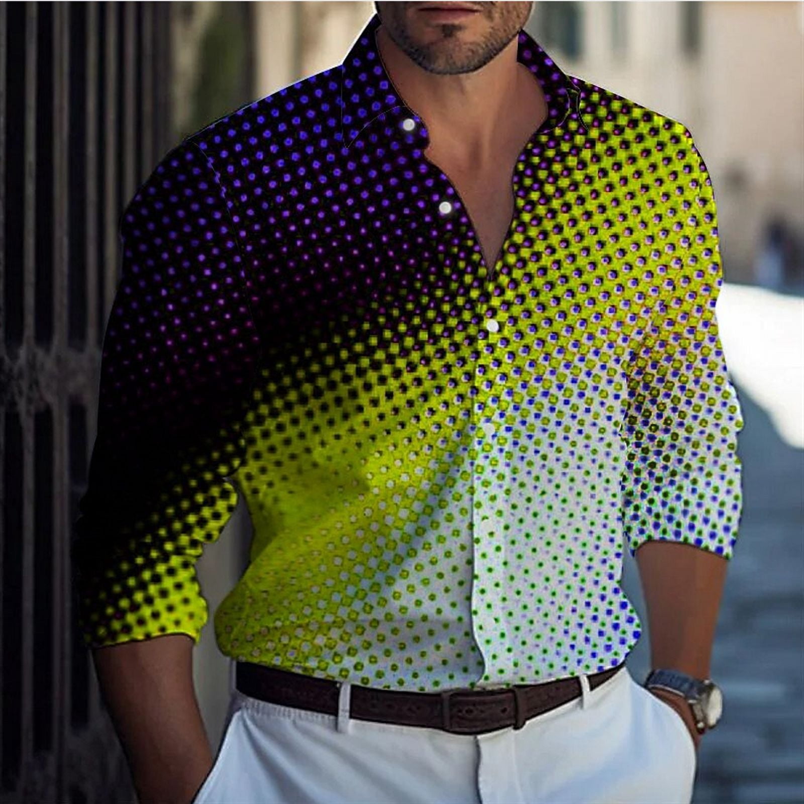 Fashion new dotted circle color change with elegant and trendy men's ...