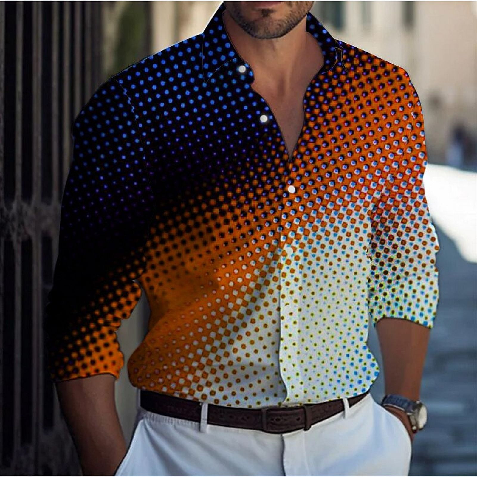 Fashion new dotted circle color change with elegant and trendy men's ...