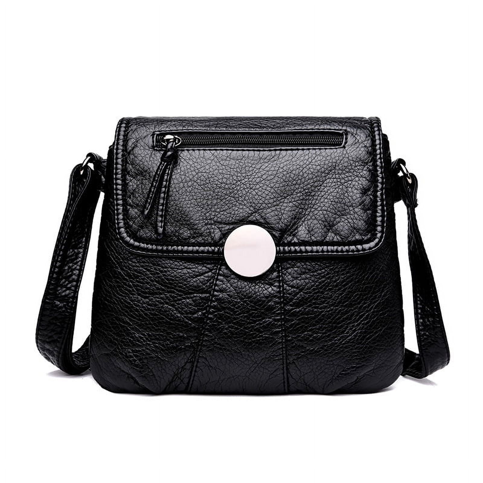 Fashion retro washed leather shoulder messenger bag Crossbody Bag for ...