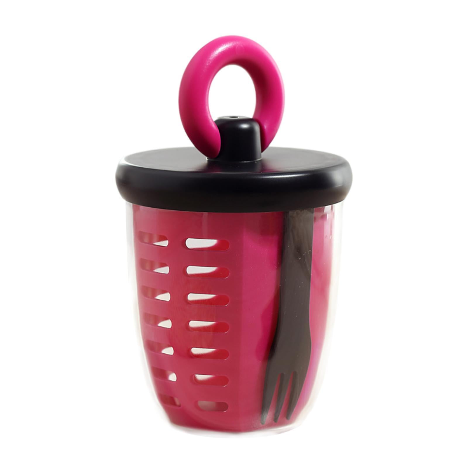 FashionCha Drain Fruit Cup Salad Cup Salad Container for Lunch ...