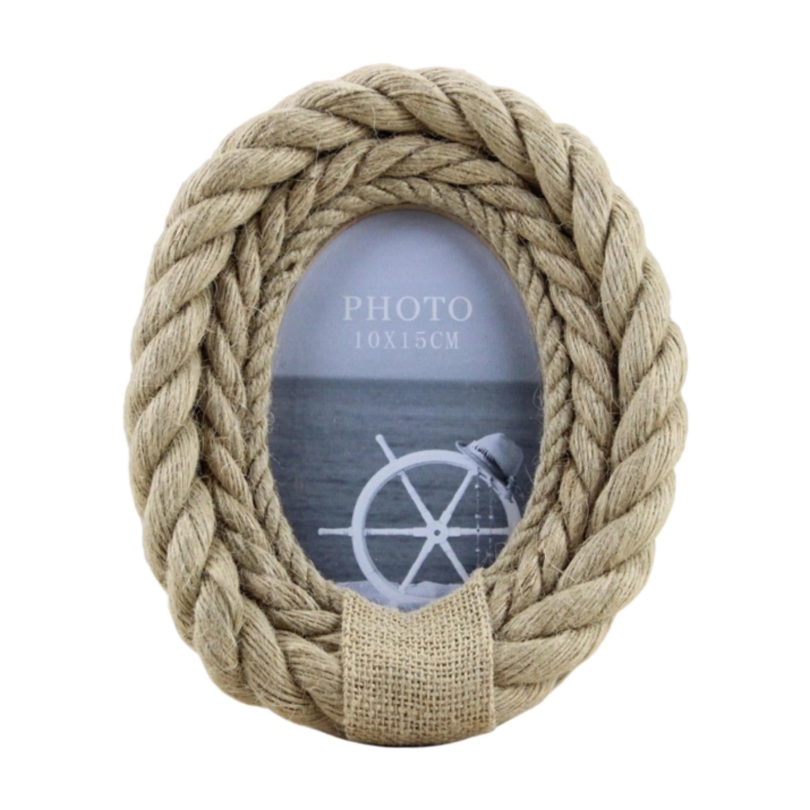 FashionCha Photo Frame Wood Unique Rope Picture Frame for Apartment ...