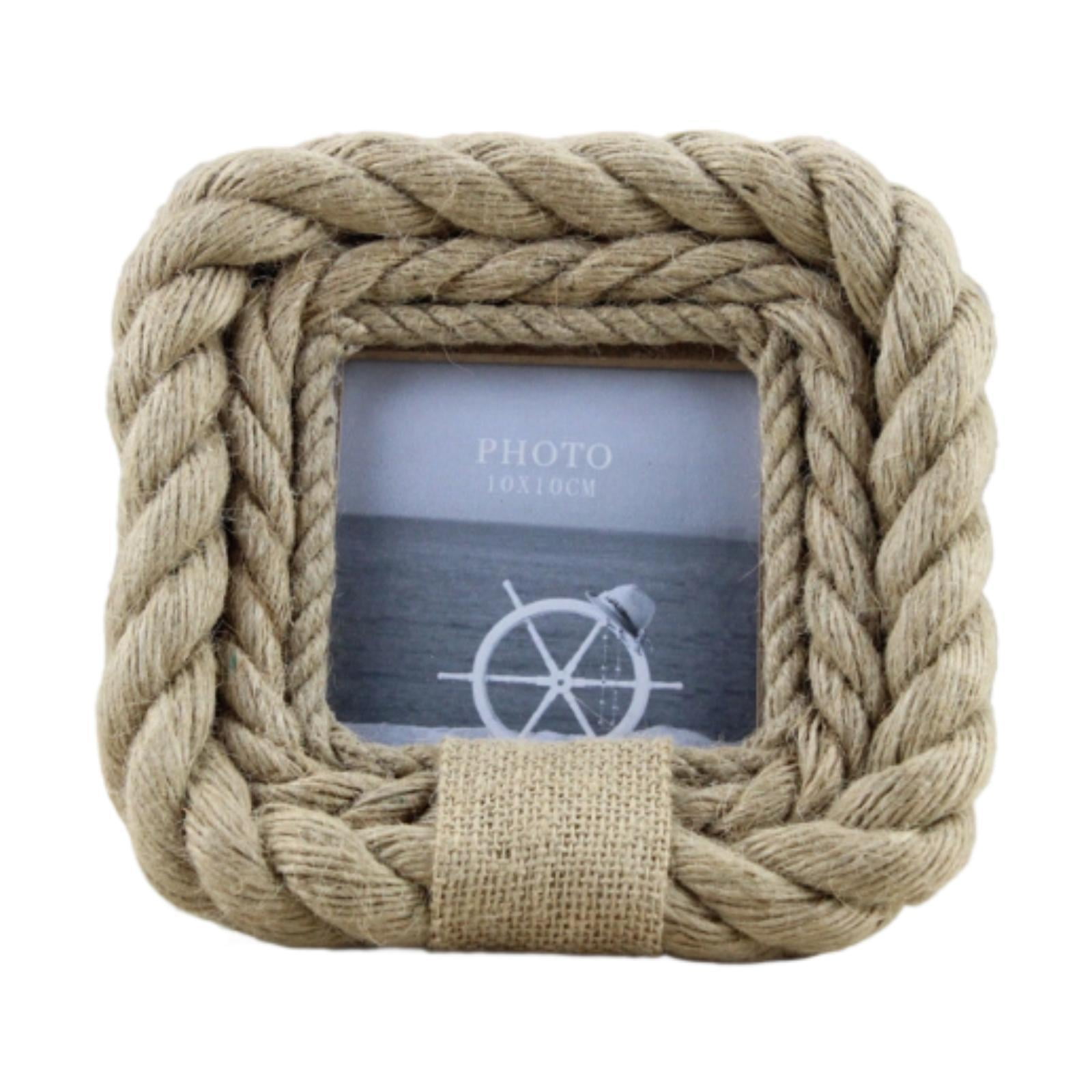 FashionCha Photo Frame Wood Unique Rope Picture Frame for Apartment ...
