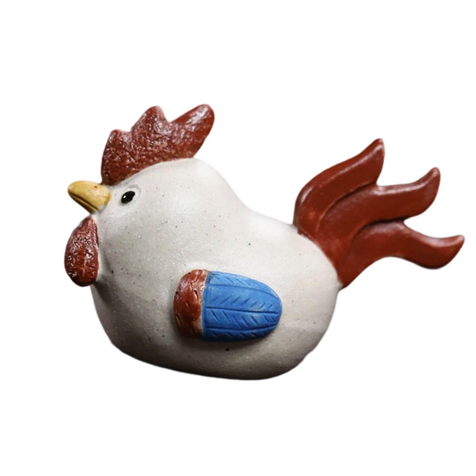 FashionCha Purple Clay Tea Pet Gift Feng Shui Chicken Statue Decoration ...