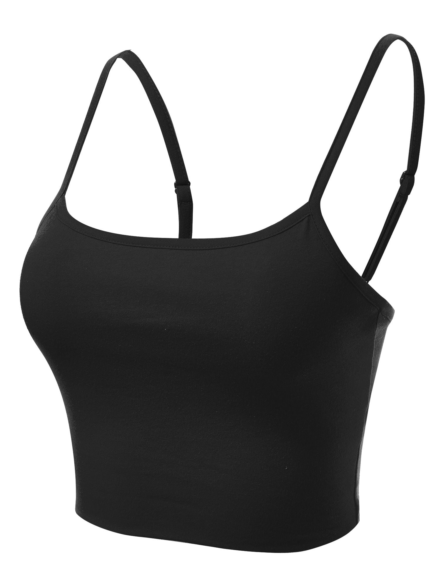 FashionMille Women Basic Casual Yoga Workout Adjustable Spaghetti Strap ...