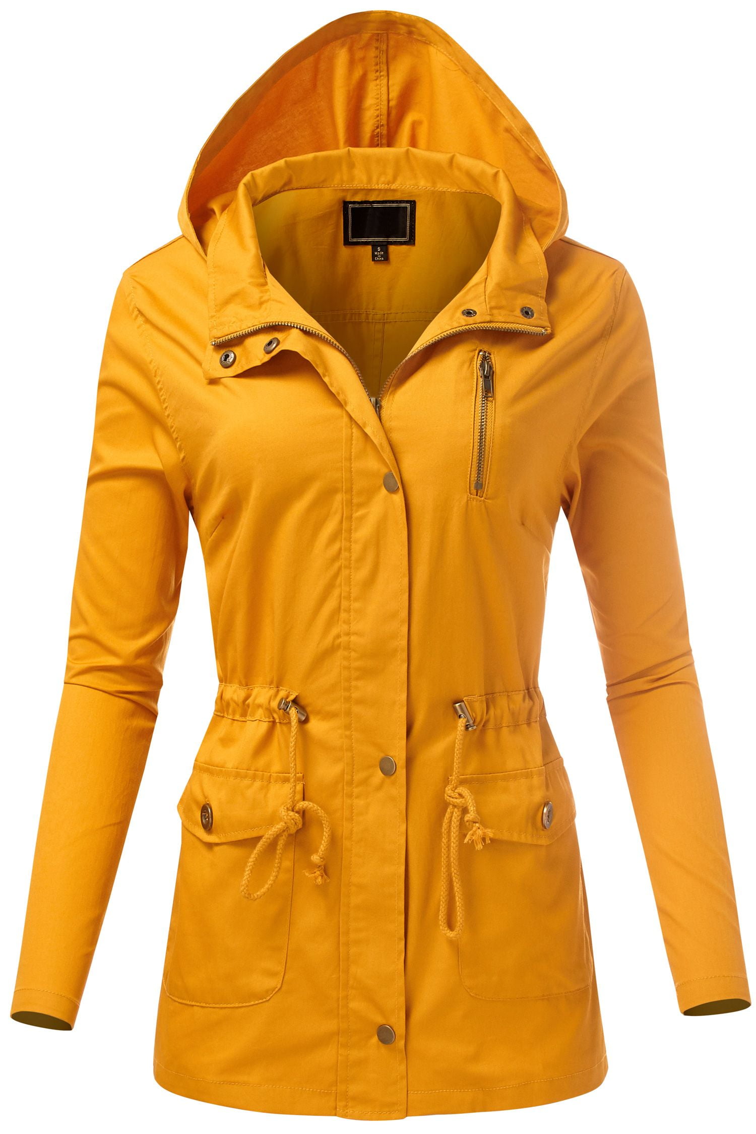 FashionMille Women Slim Fit Hooded Military Ultra Light-Weight Thin ...