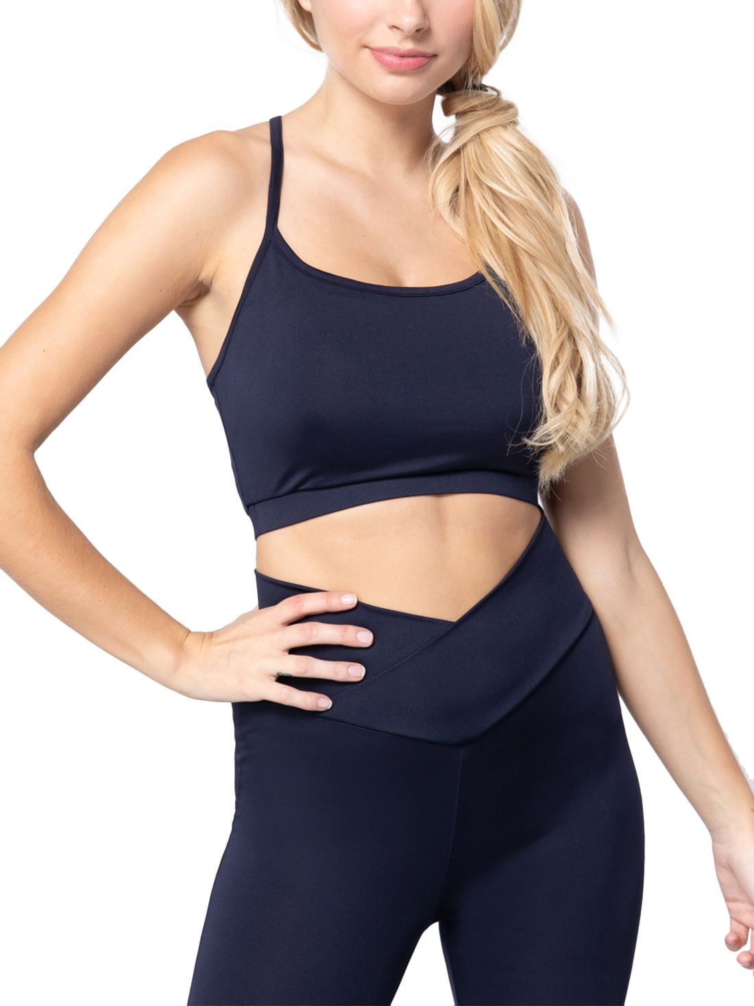 FashionMille Women's Active Cross Back Workout Cami Sports Bra Top ...
