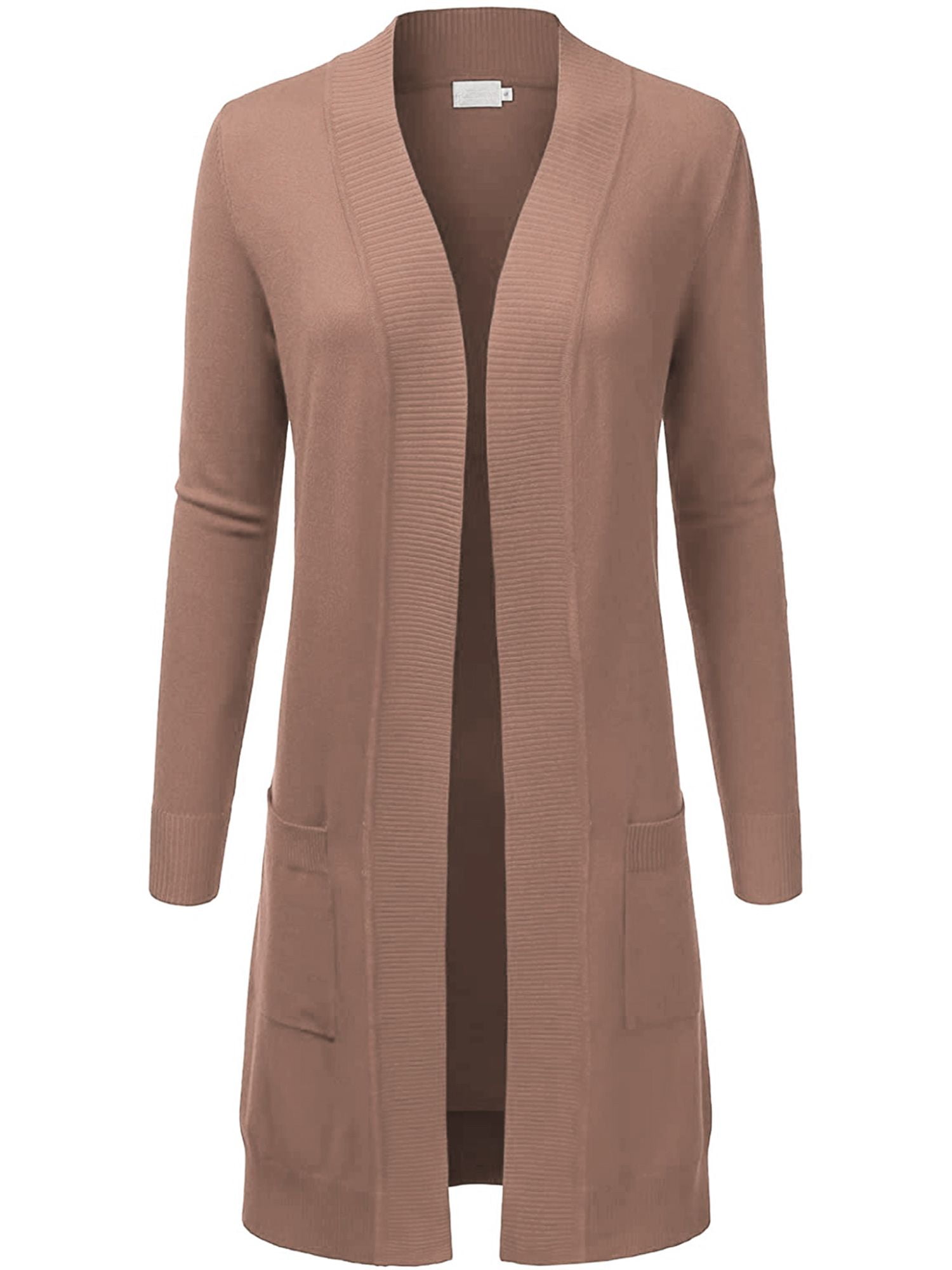 FashionMille Women's Long Line Open Front Knit Sweater Cardigan with ...